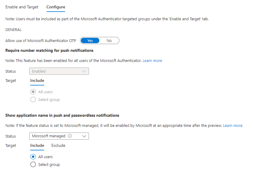 Migration to Converged Authentication Methods